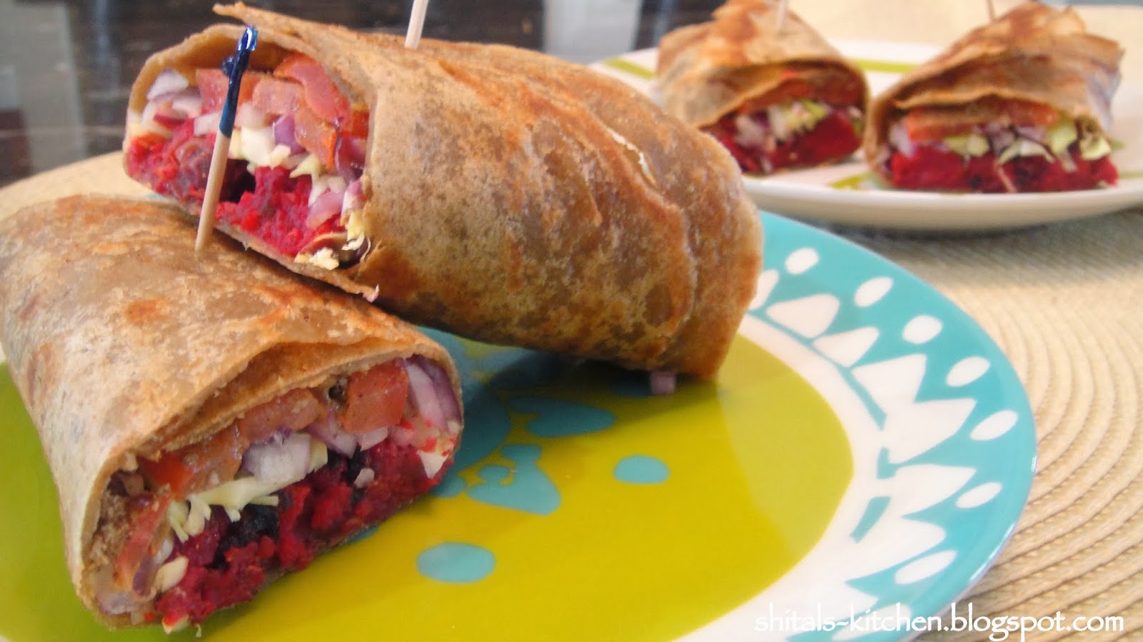 Shital's-Kitchen: Healthy Burger Wrap