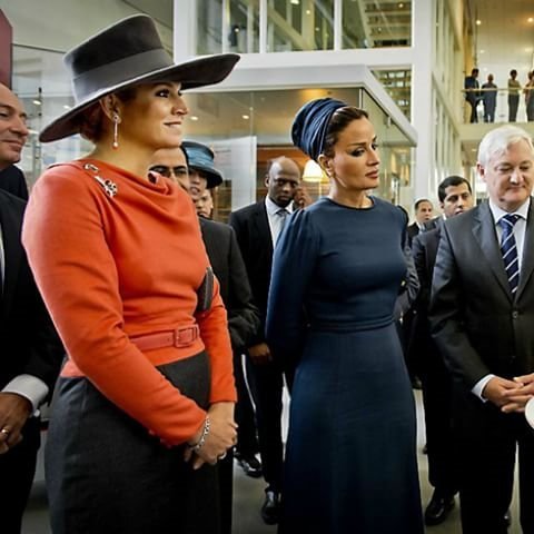 Princess Maxima and Sheikha Mozah visit Oranje Fonds