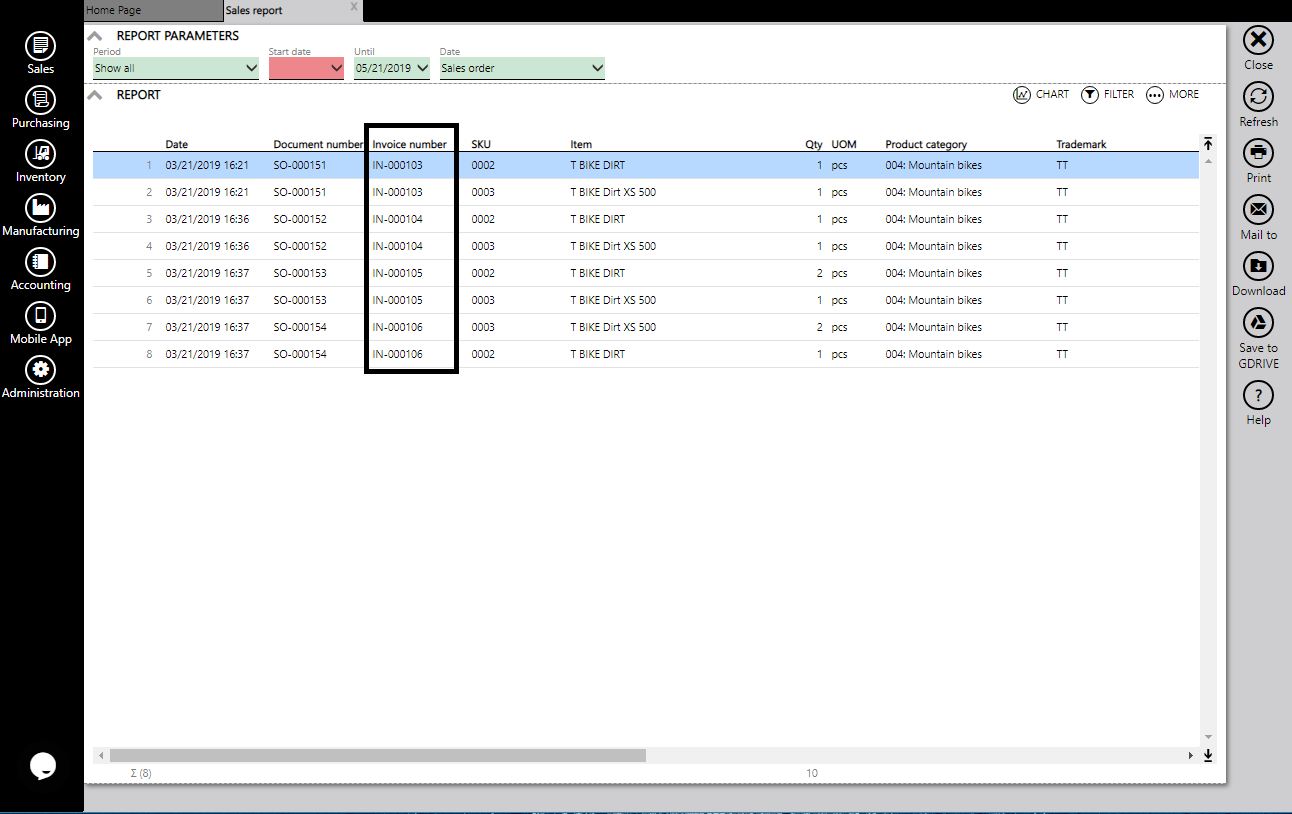 Invoice-Number-On-Sales-Report - ERPAG