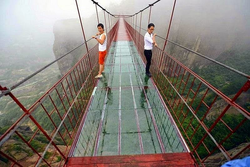 Glass-Bottomed Bridge in China