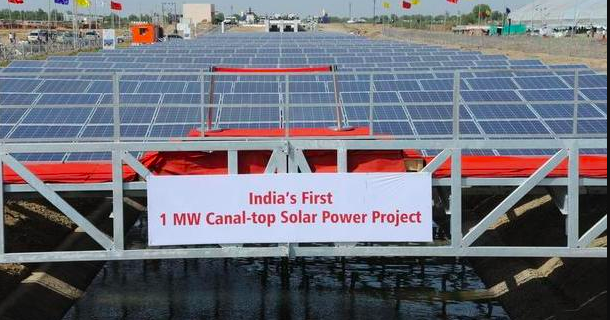 Using Renewables: India builds large-scale solar plants over canals