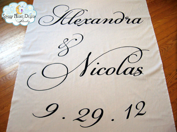 Aisle Paint For You: Custom Aisle Runner with personalized phrase