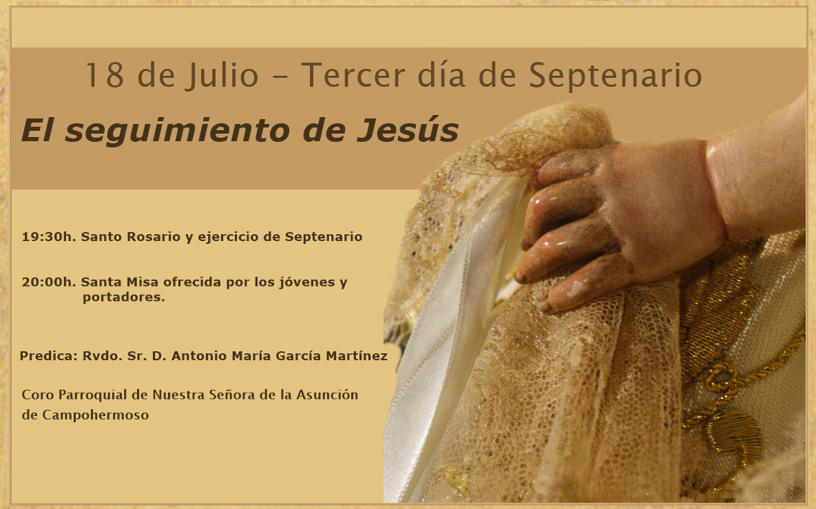 España Catolica ¡Bendita seas!: TERCER DIA DEL SEPTENARIO