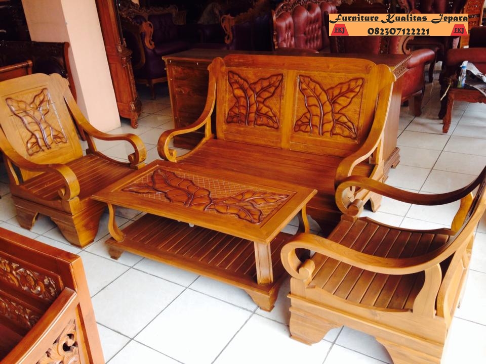 Model Kursi Kayu Ruang tamu Yang Cantik | rumahku