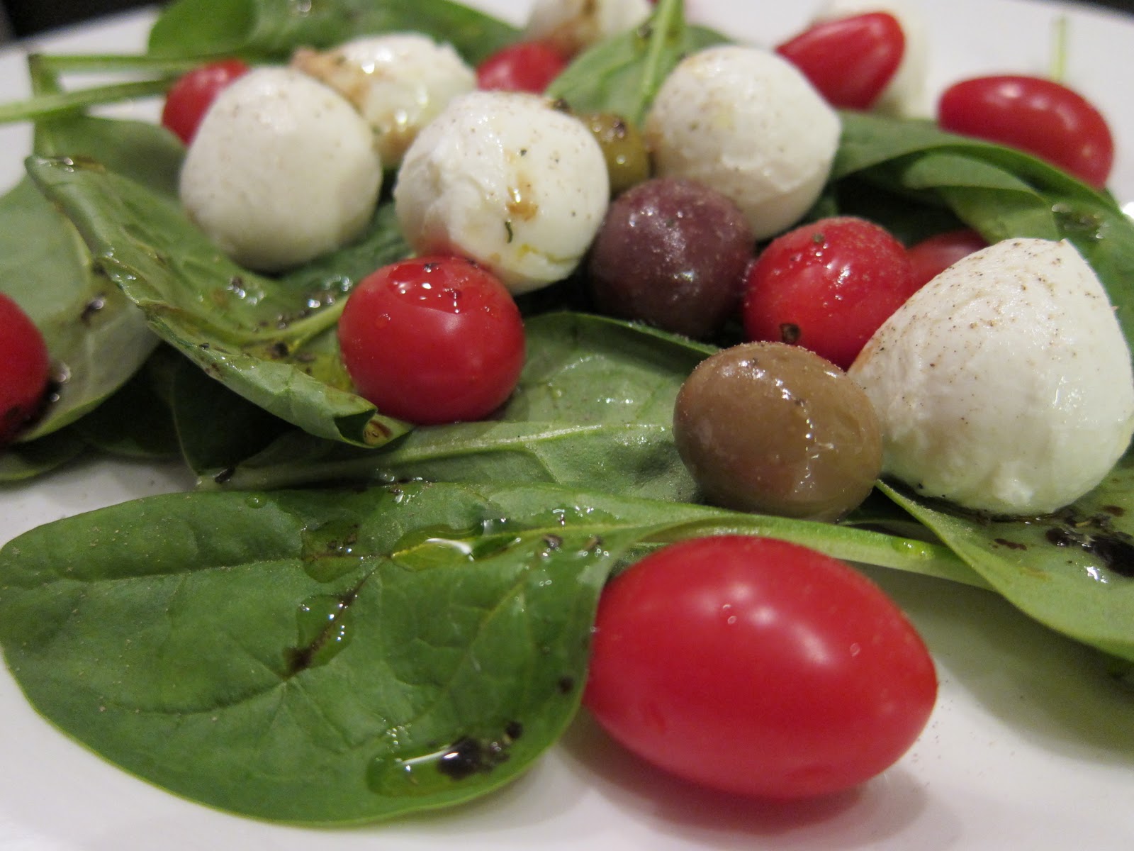 Dining for Two: Bocchini, Spinach, and Tomato Salad