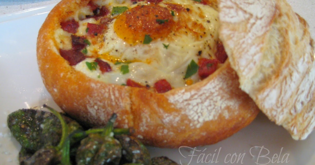 Bollo Relleno de Queso, Chorizo y Huevo - Recetas Fácil con Bela