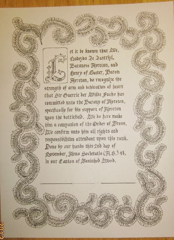 Ercc Glaison: Feather Border German Scroll