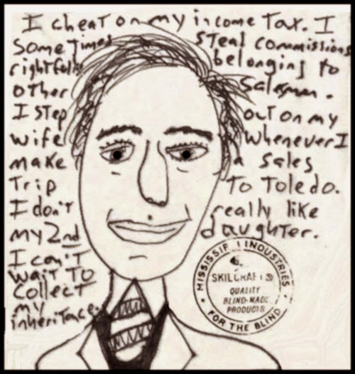 All This Is That: Drawings: Faces #616-#624: Confessions, part 2