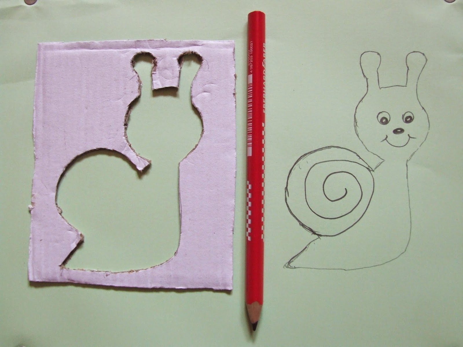 napi kreatív: Gomba és csiga sablon