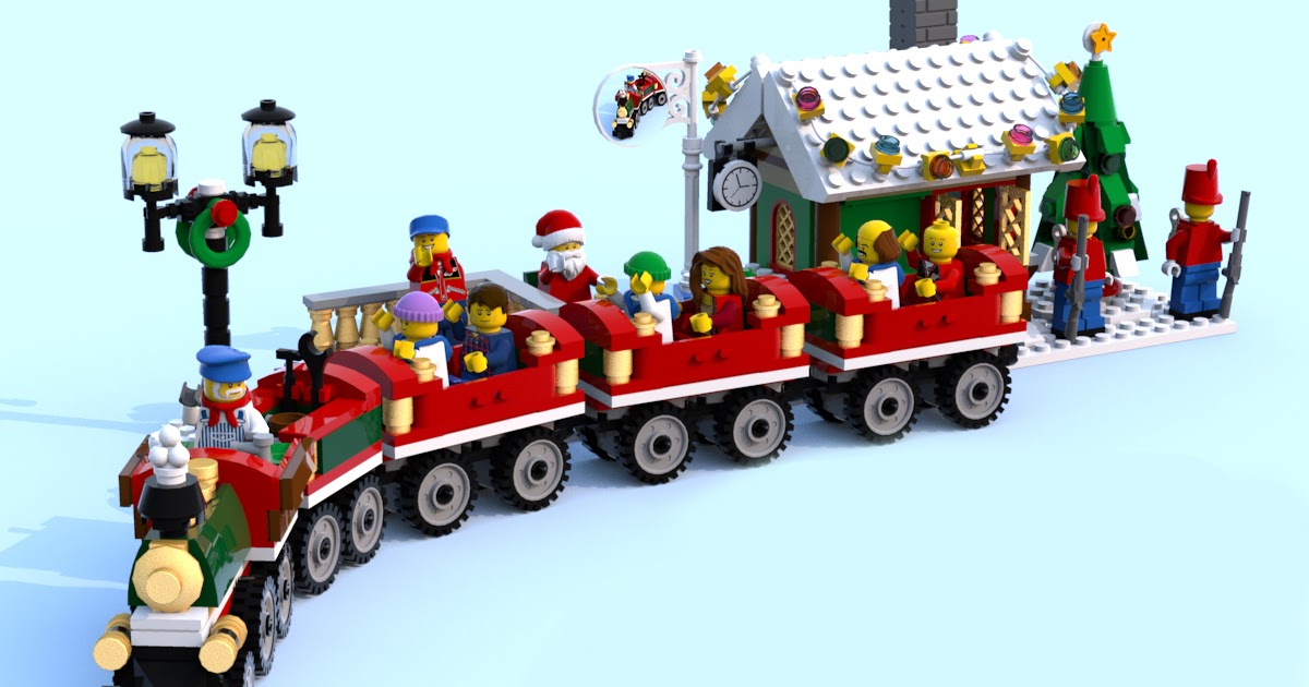 My Lego Digital Designer Creations: XMAS TRAIN AND SANTA STATION