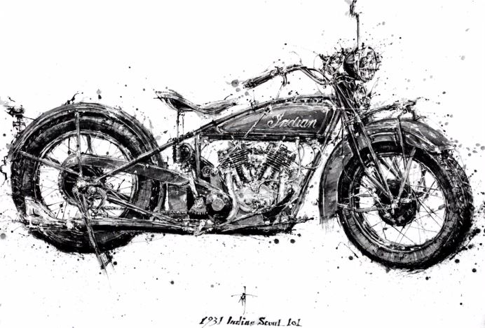Just A Car Guy: Makoto Endo makes really cool art, his motorcycles in ...