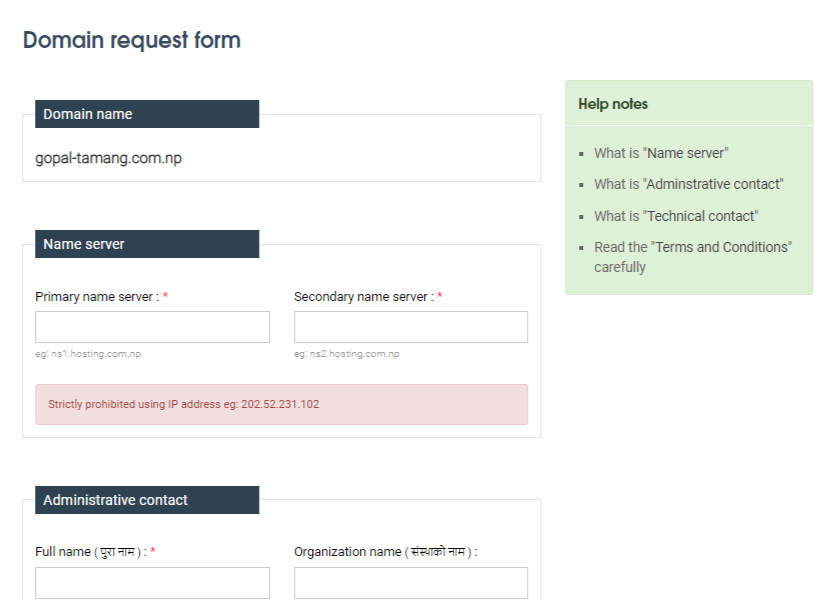 How to register your own a .np domain name? (Edited)