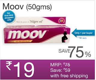 Get Moov Pain Relief Cream worth Rs 75 @Rs 19 ~ GET FREE STUFF IN INDIA