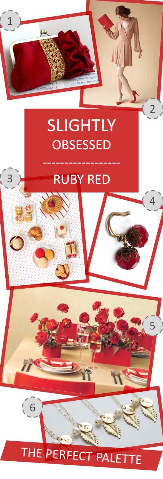 {slightly obsessed}: shades of ruby red + gold | The Perfect Palette