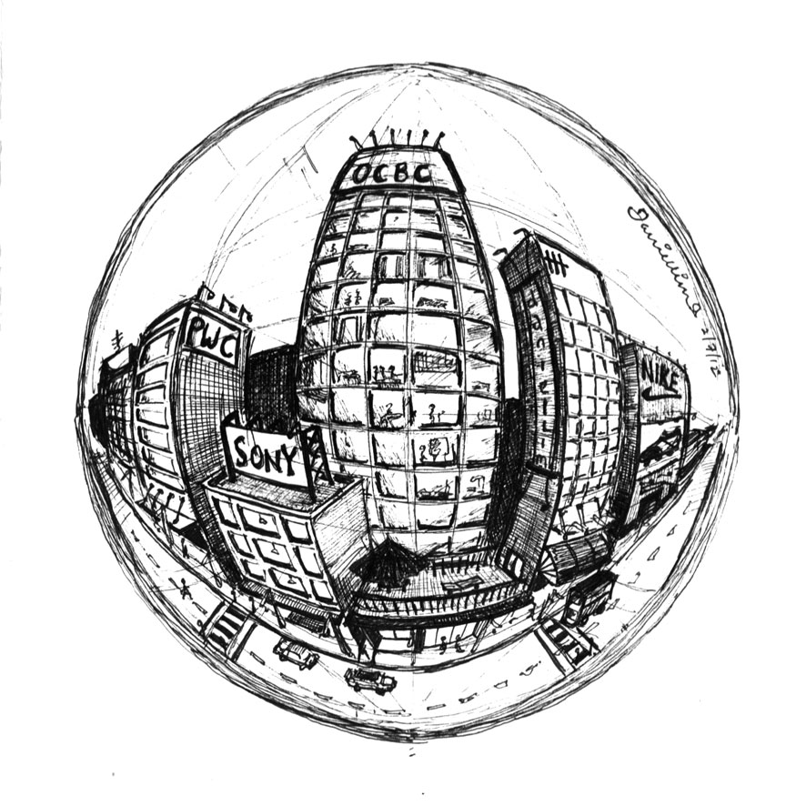 Daniel Lim Sketches 5 Point Perspective Street View Top Daniel Lim Sketches 5 Point Perspective Street View Top