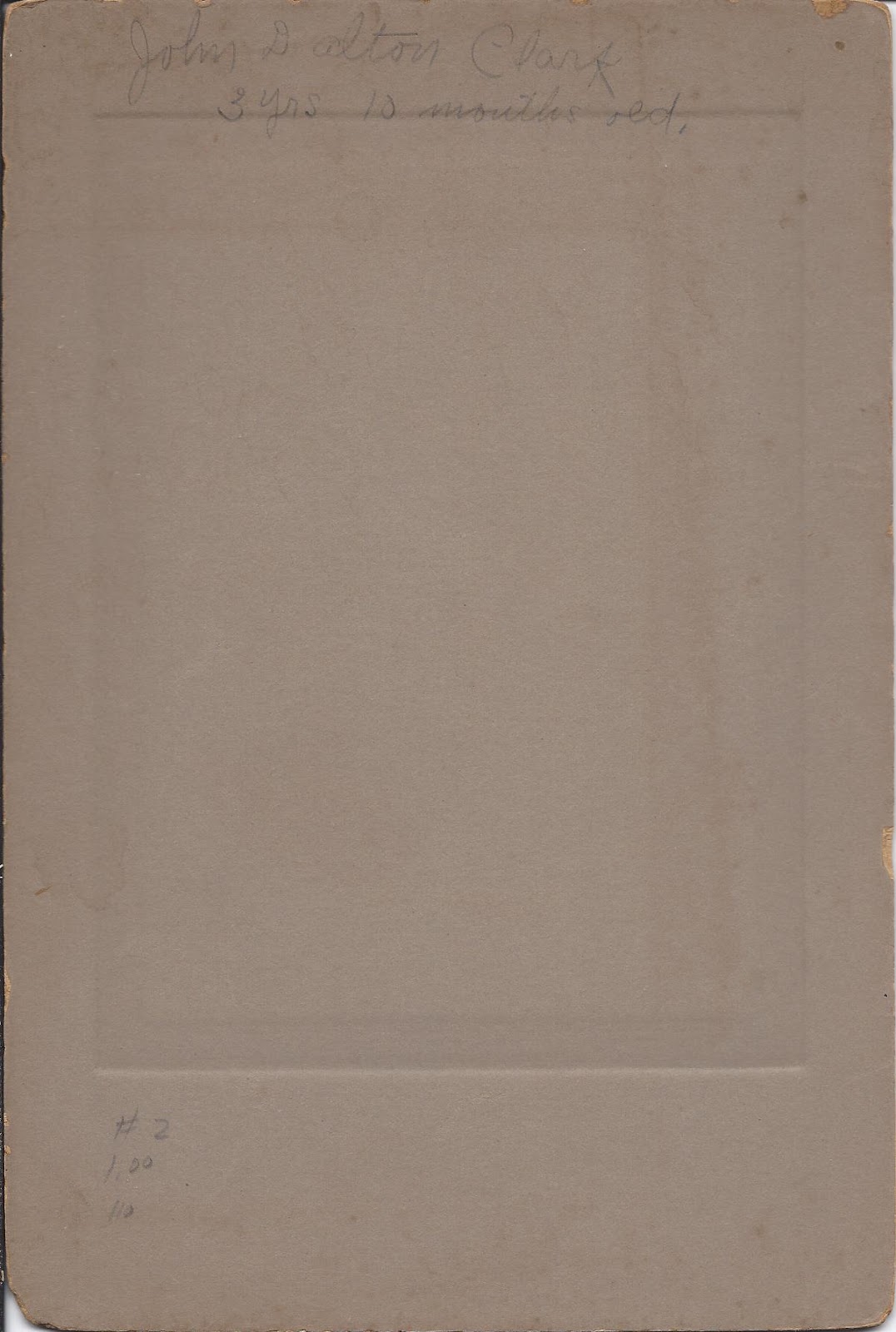 Heirlooms Reunited: Photograph of John Dalton Clark, age 3 yrs, 10 mos.