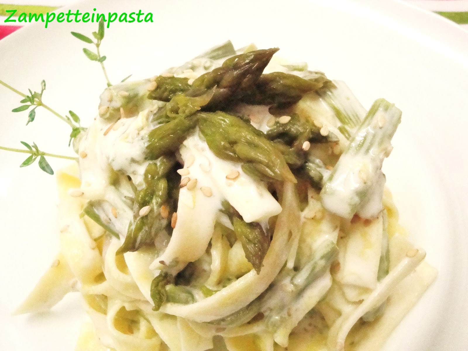 LASAGNETTE CON ASPARAGI E ROBIOLA | ZAMPETTE IN PASTA