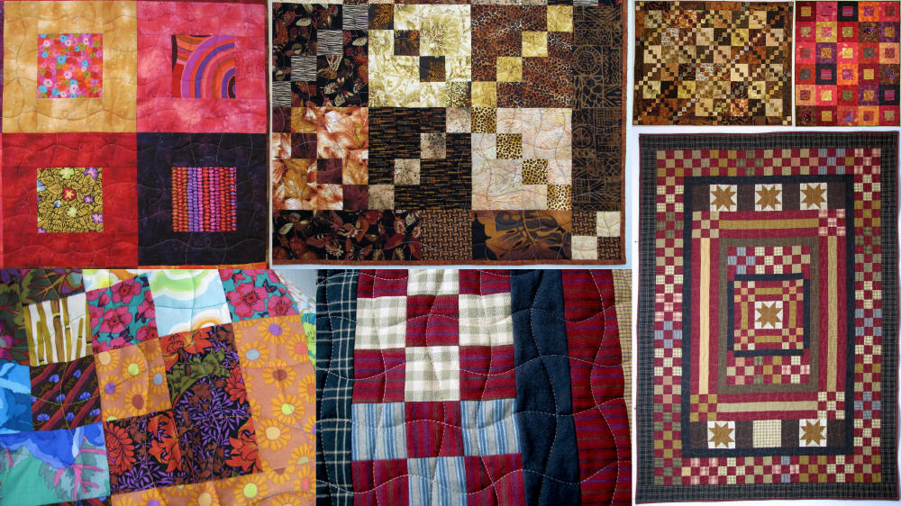 Exuberant Color : Wavy grid quilting