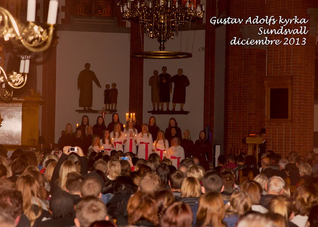 mynordicside: Santa Lucía ilumina Suecia