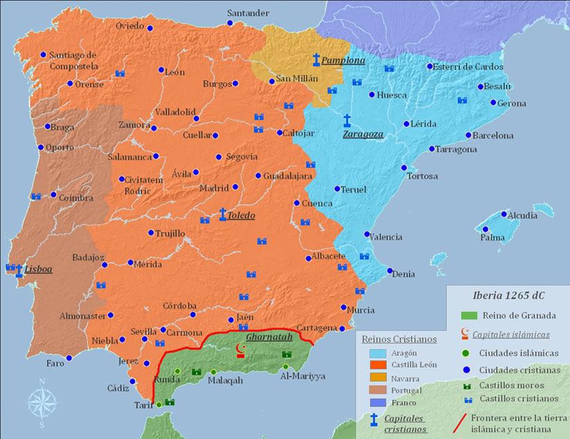 Ciencias Sociales: Esquema de la evolución territorial de Al-Andalus