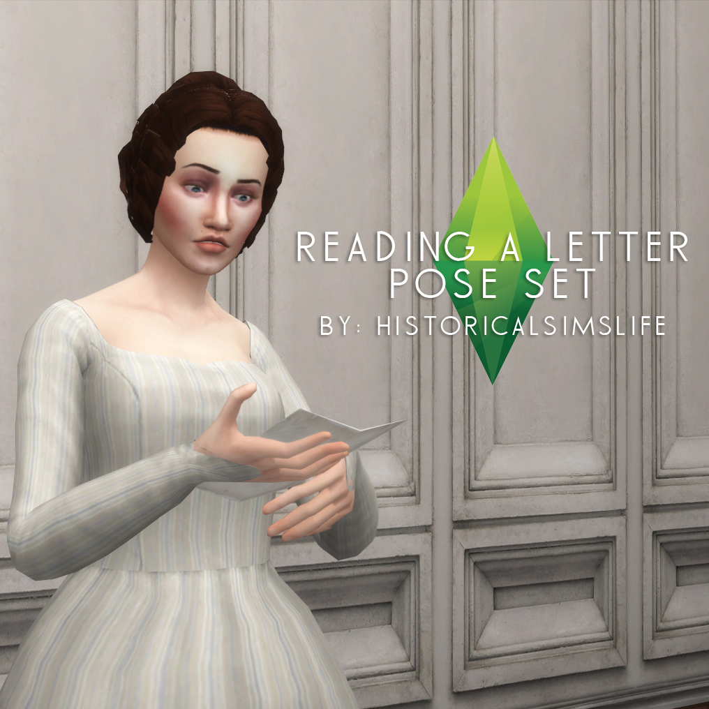 TS4: Reading a Letter Pose Set | History Lover's Sims Blog