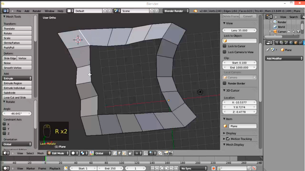 Grid fill novedad en Blender 2.68 - Edición y Postproducción Audiovisual