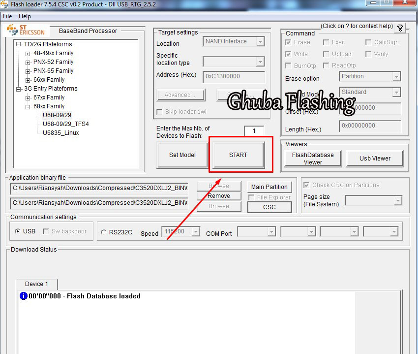 Tutorial Cara Flashing Samsung C3520 Via Flash Loader - Ghuba Flashing