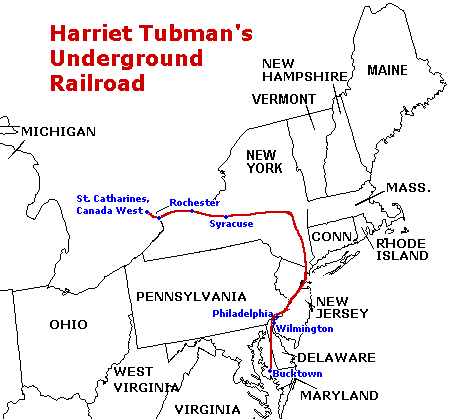 Harriet Tubman Underground Railroad Route The Underground Railroad