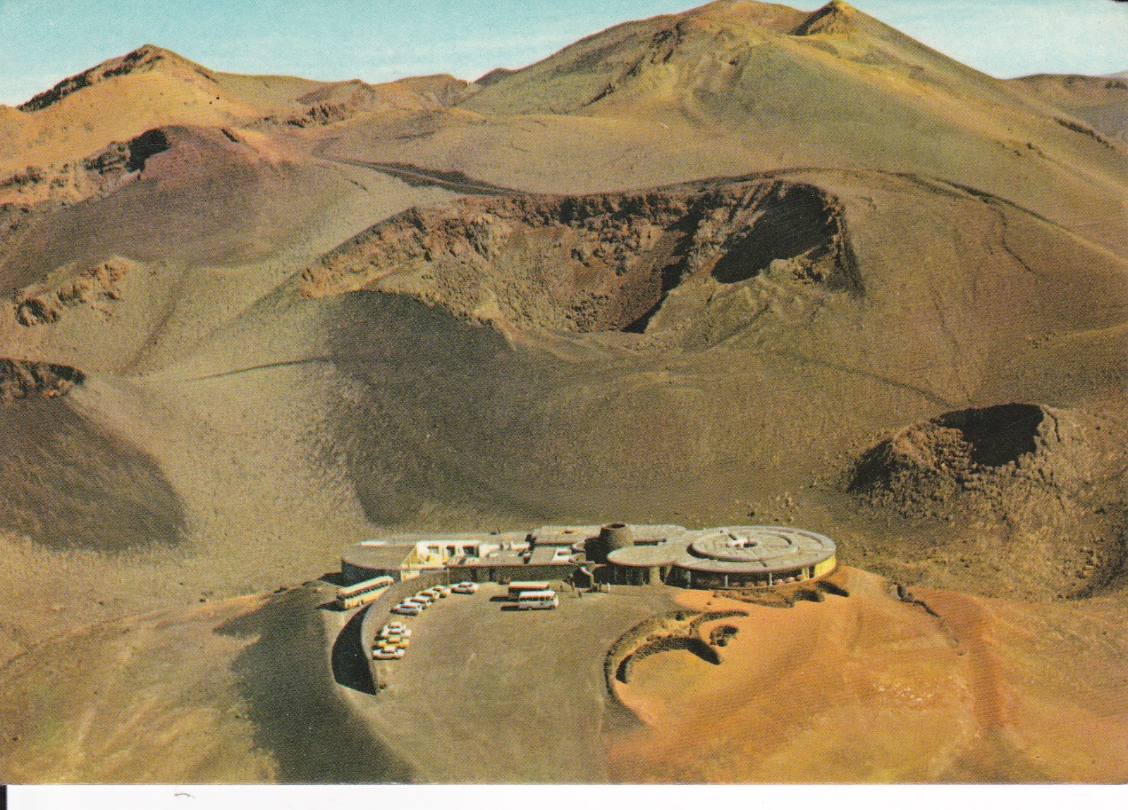 POSTALES INVENTADAS: 1504. Restaurante El Diablo, Timanfaya, Lanzarote