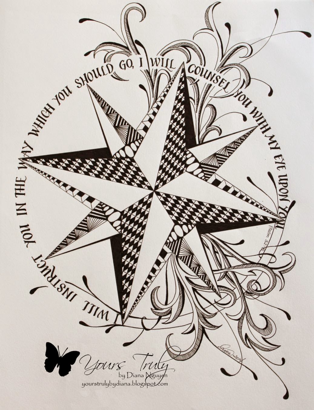 Yours Truly: Zentangle plus Word Art