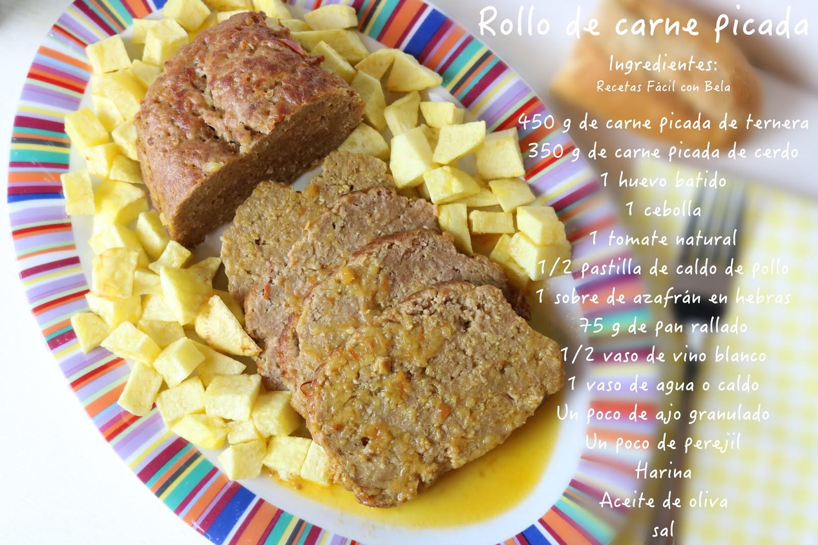 Rollo de Carne Picada - Recetas Fácil con Bela