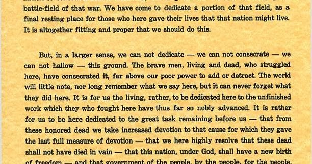 The original gettysburg address - pridelio