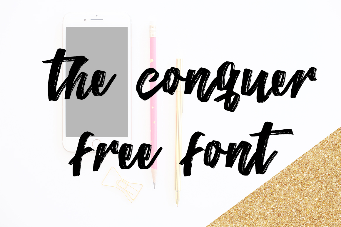 DLOLLEYS HELP: Conquer Brush Free Font