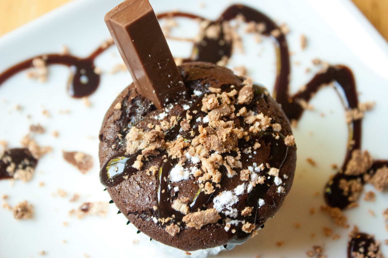 Chocolate Kit Kat Cupcakes - Adventures in Married Life