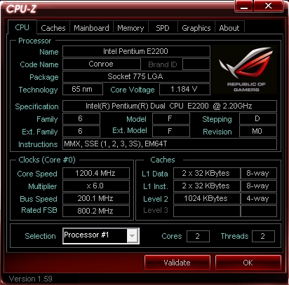 CPU-Z v1.59 ROG versión [x32&x64][Información del hardware de tu PC a ...