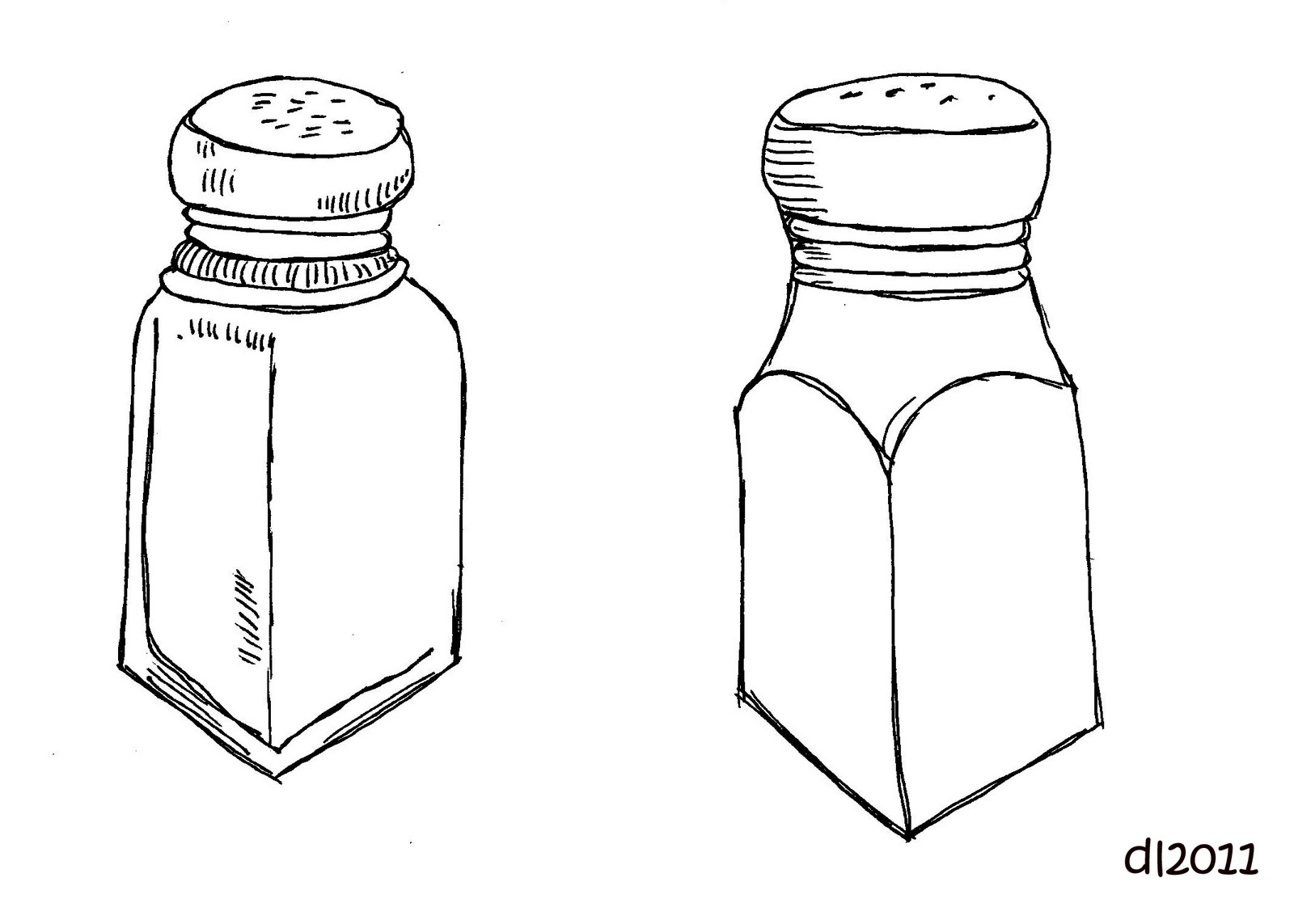 Salt Shaker Coloring Page Coloring Pages