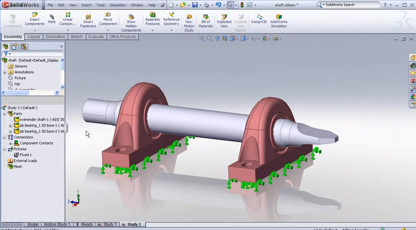 How to Simulation Simple Contact by Solidworks2012 - SolidWorks Share