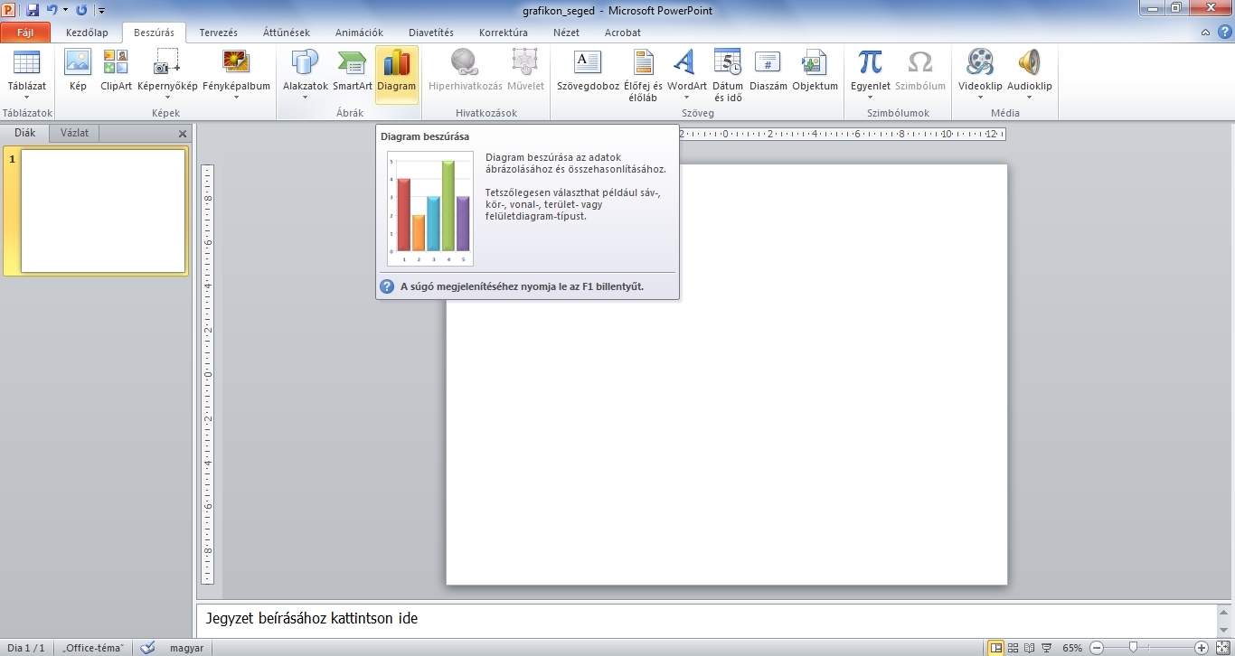 mindennapi prezentáció: Diagram rajzolása - PowerPoint 2010