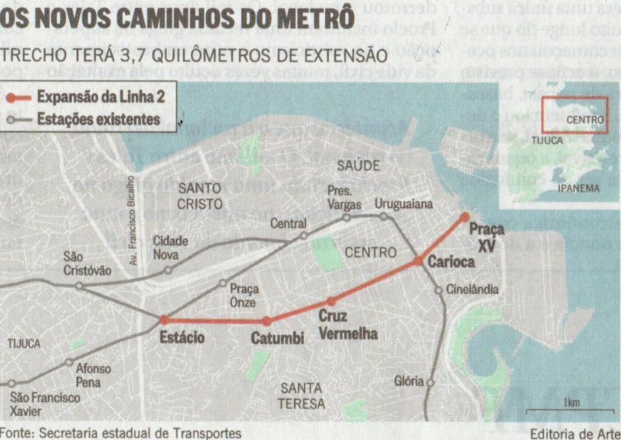 Metrô do Rio (não oficial): Expansão da Linha 2: Obras Começarão Após ...