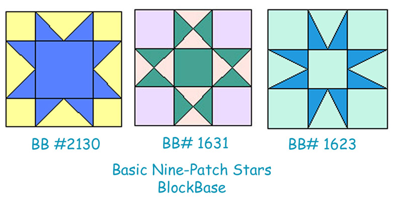 Cloud of Quilt Patterns: Ohio Star --- Nine Patch Stars