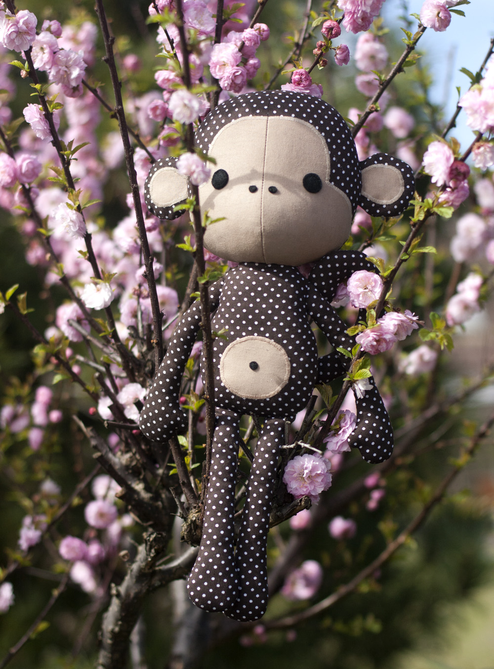 Toy Patterns by DIY Fluffies : Cute monkey doll pattern - sewing project