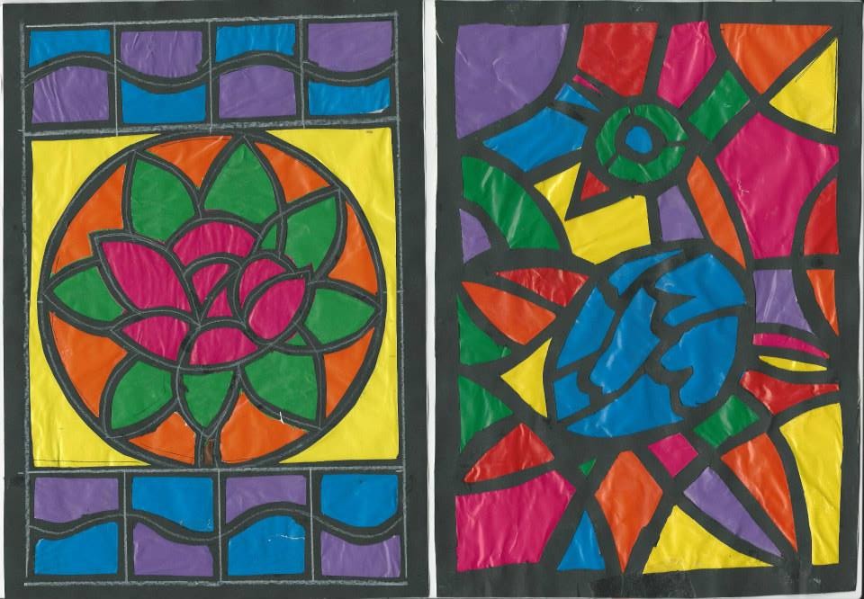 IDEARTES: VITRALES DE PAPEL BRILLANTE