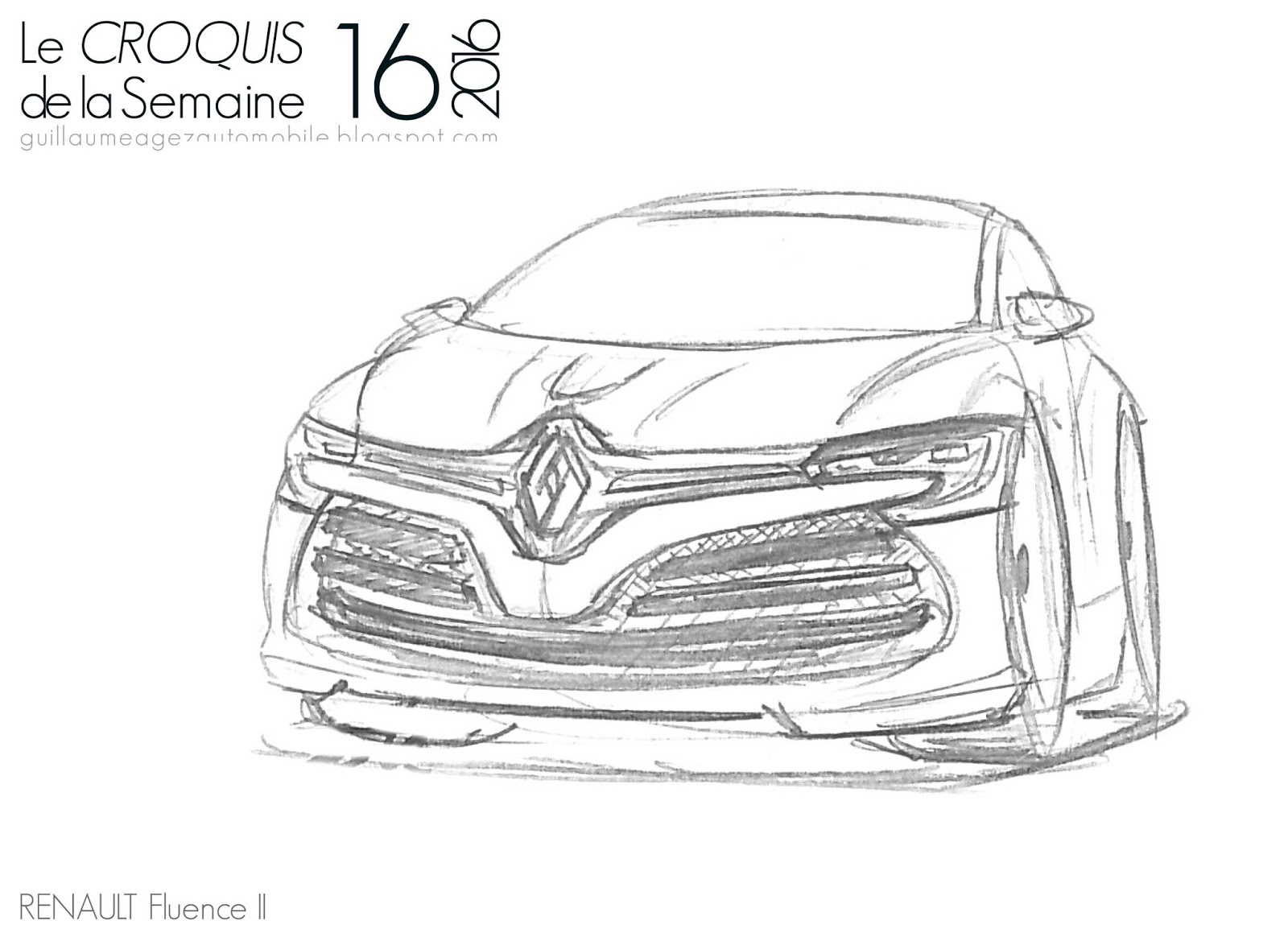 Guillaume AGEZ Automobile: Le Croquis de la semaine, RENAULT Fluence II