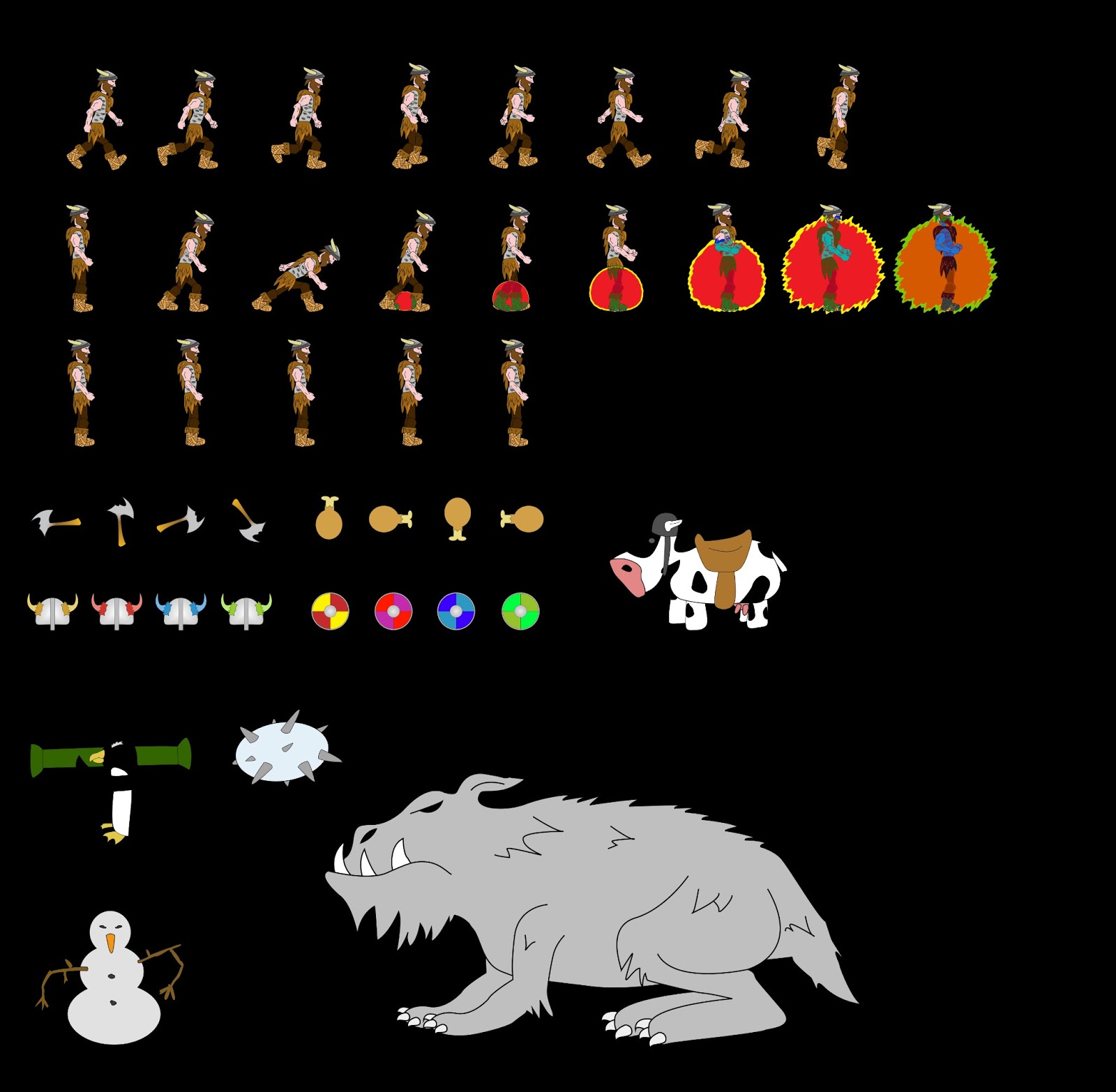 James Floyd's Art Smash: Viking Game Sprite Sheet