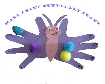 What I Live For: Hand Print Butterfly Craft