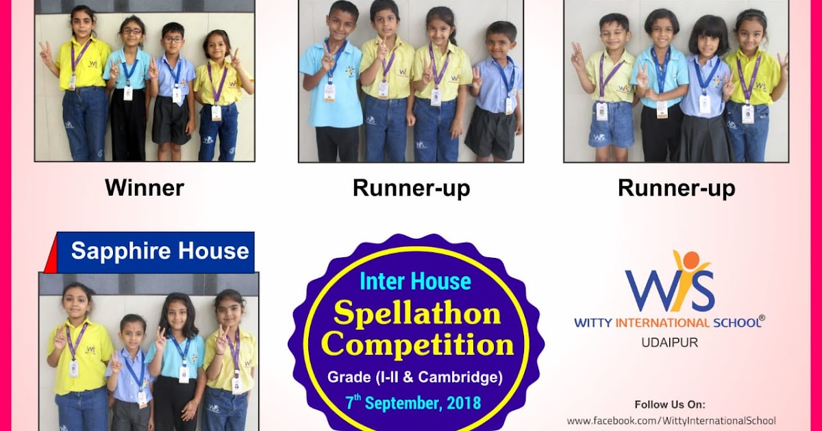On the top of the World...: Inter House English Spellathon Competition ...