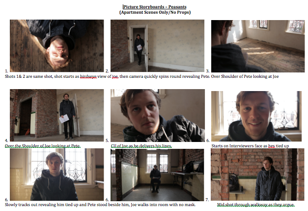 Joe Oldroyd: PEASANTS - Picture Storyboard