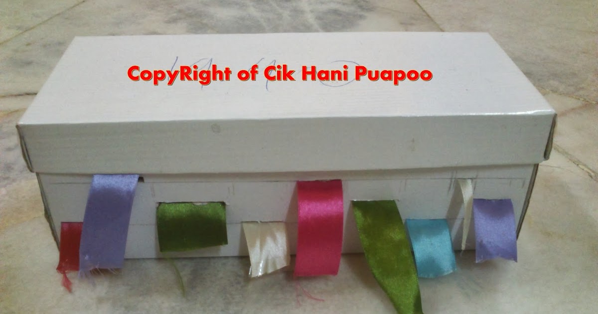 Blog Han: DIY : Kotak Bekas Simpan Riben