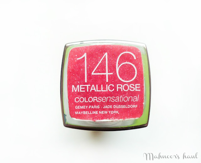 Mahnoor's Haul: Maybelline Color Sensational Lipstick In Metallic Rose ...