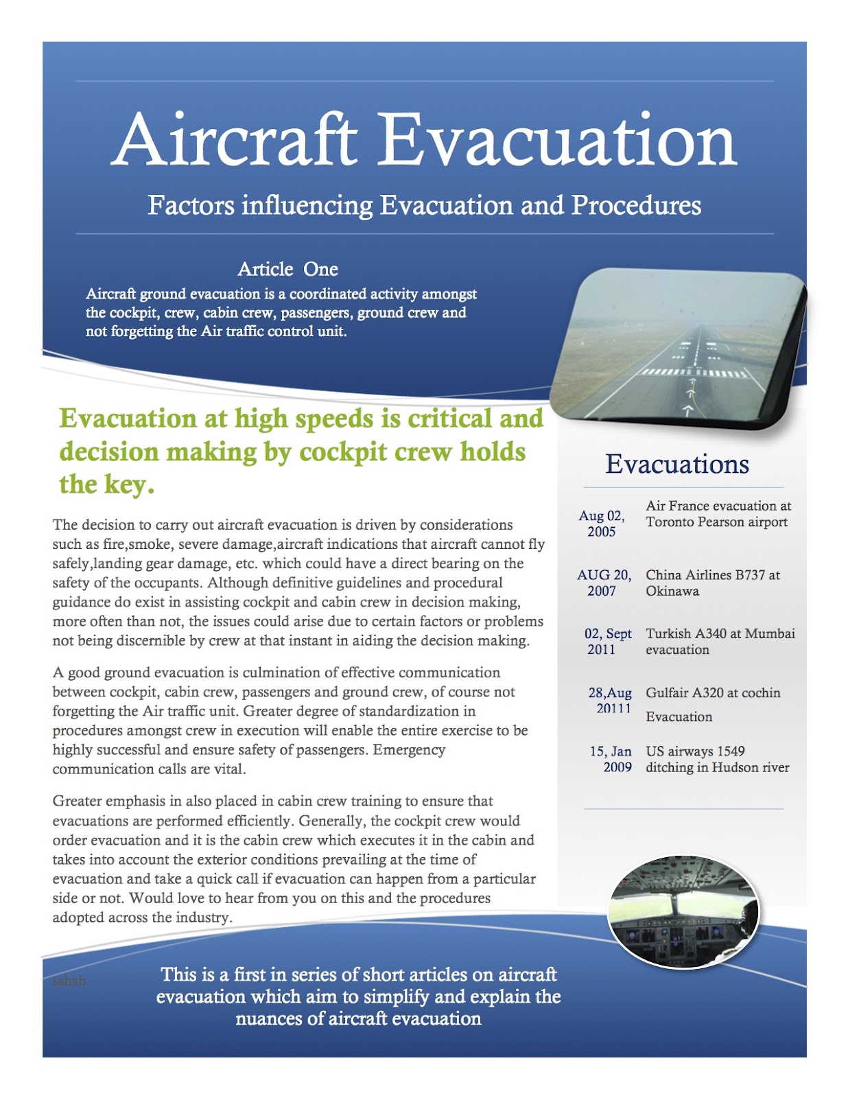 AIRCRAFT EVACUATION | Flight Blog